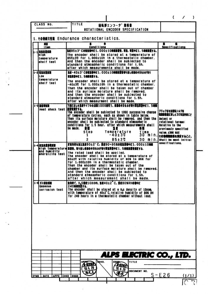 EC11E153442W endurance specification