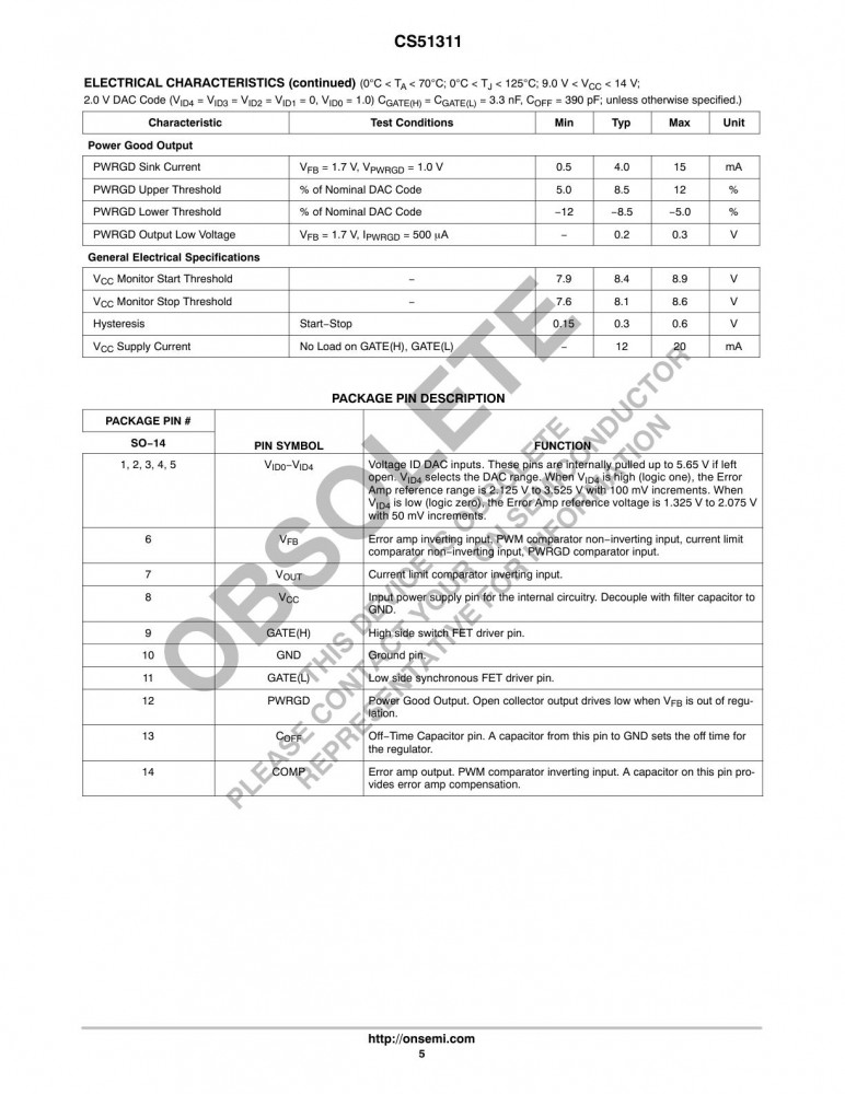 CS51311 datasheet page 6