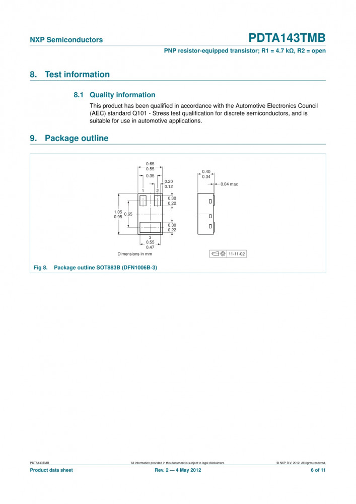 PDTA143TMB datasheet page 7