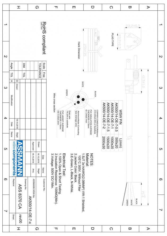 AK500/14-OE-7-1 technical drawing and specification