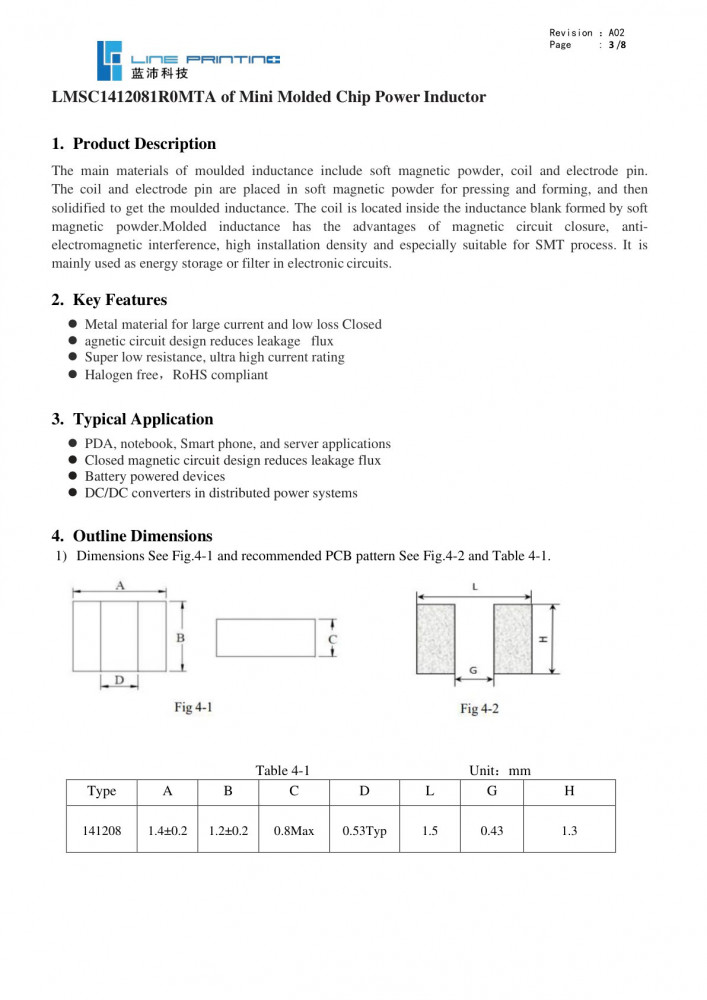 LMSC1412081R0MTA datasheet page 3