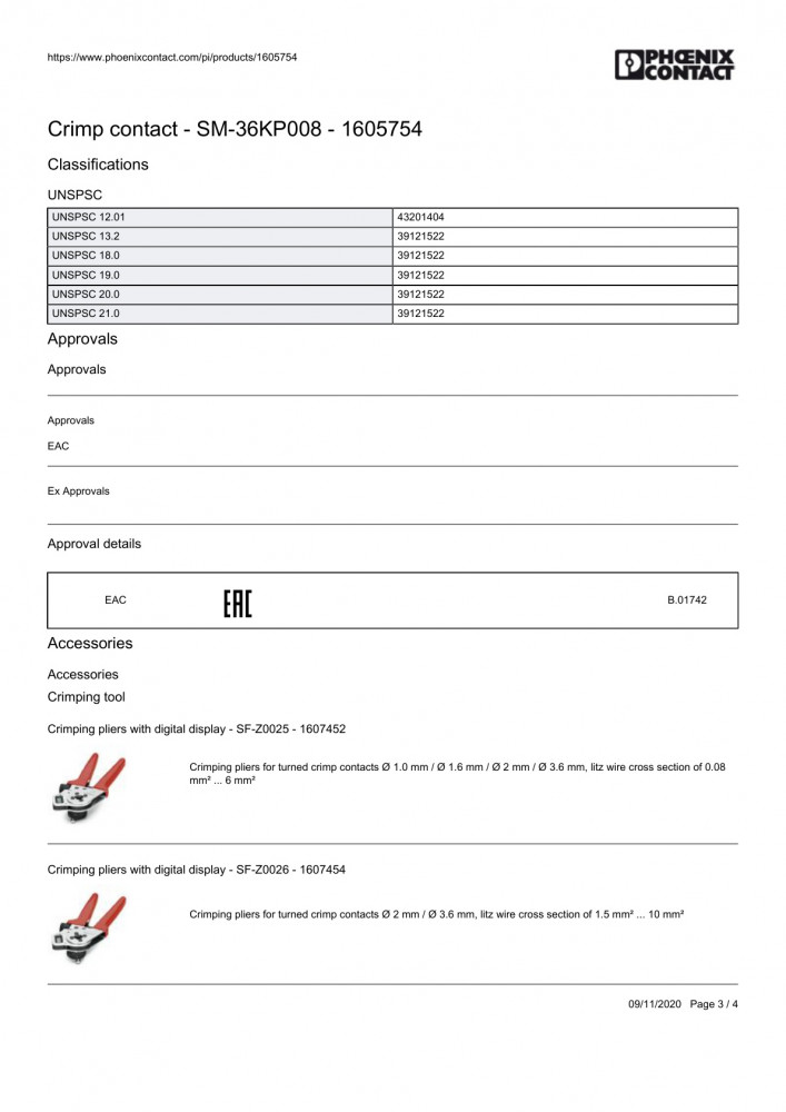 Phoenix Contact 1605754 product documentation page 3