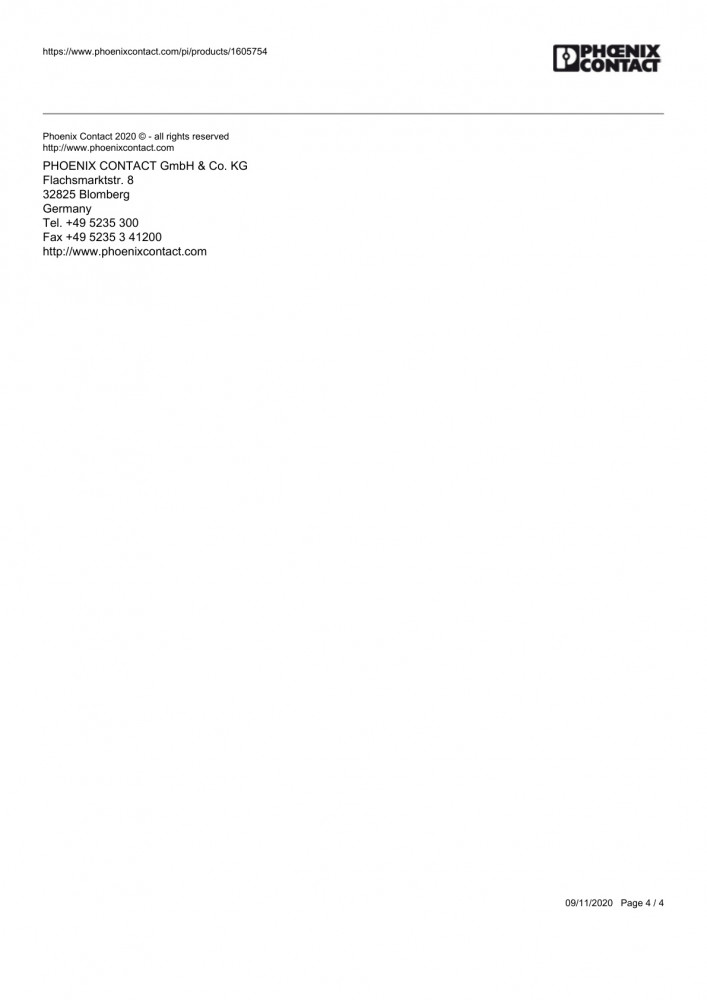 Phoenix Contact 1605754 product documentation page 4