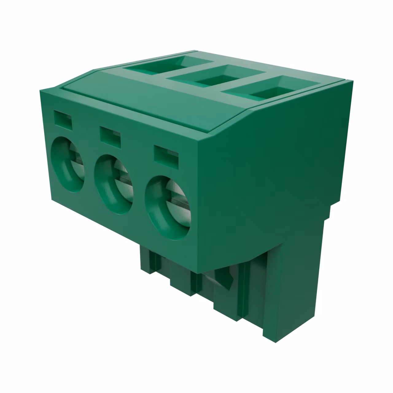 5.08mm Pitch Eurostyle Horizontal Plug, with Standard Imprinting, Green Housing, Gold (Au) Plated, 3 Circuits for sale