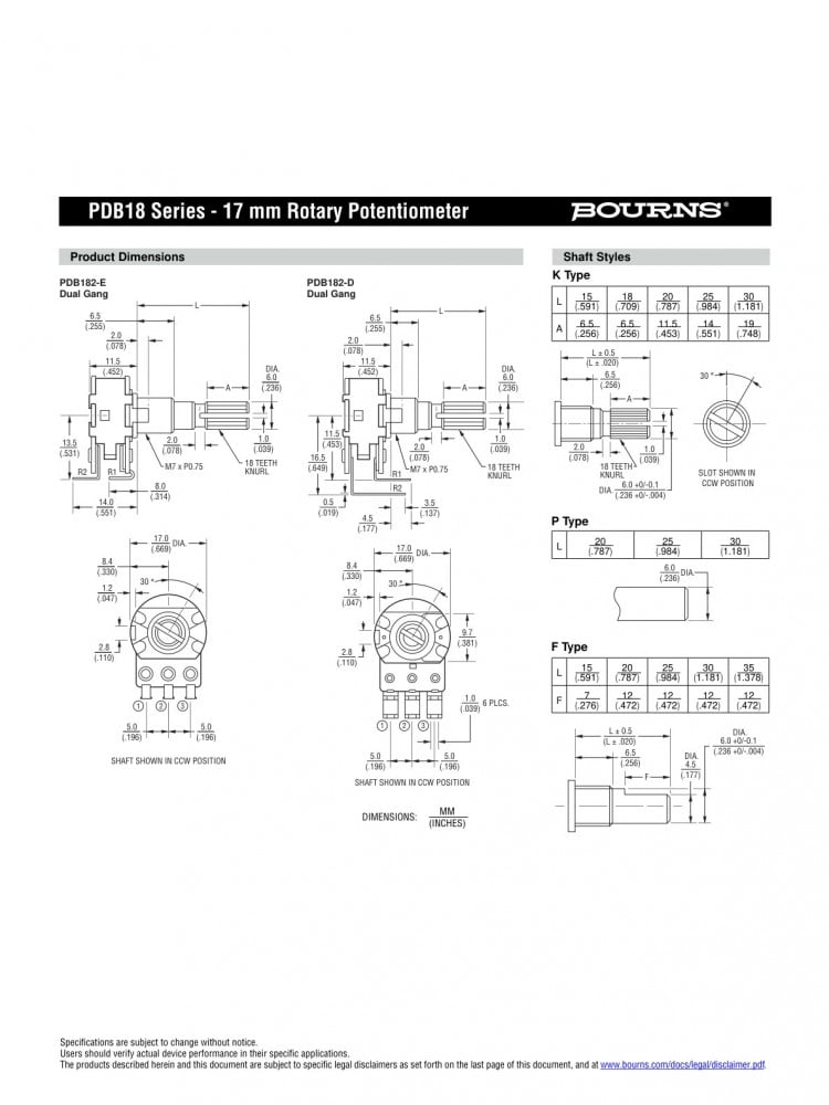 Bourns PDB18 datasheet page 4