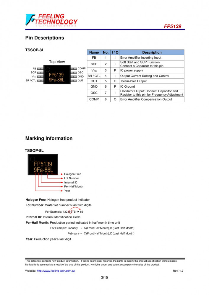 FP5139BWR-LF datasheet page 3