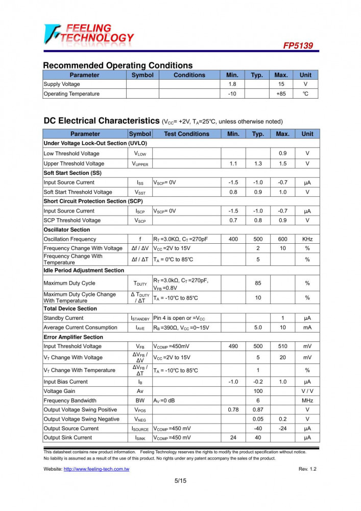 FP5139BWR-LF datasheet page 5