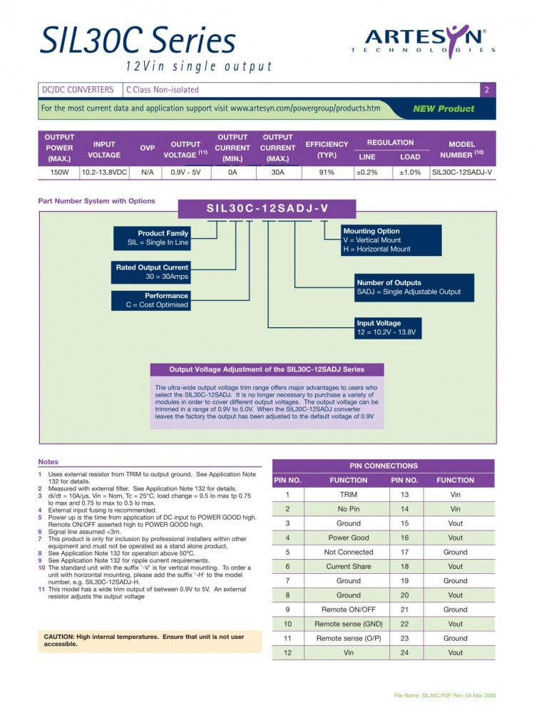 SIL30C-12SADJ-V datasheet page 2