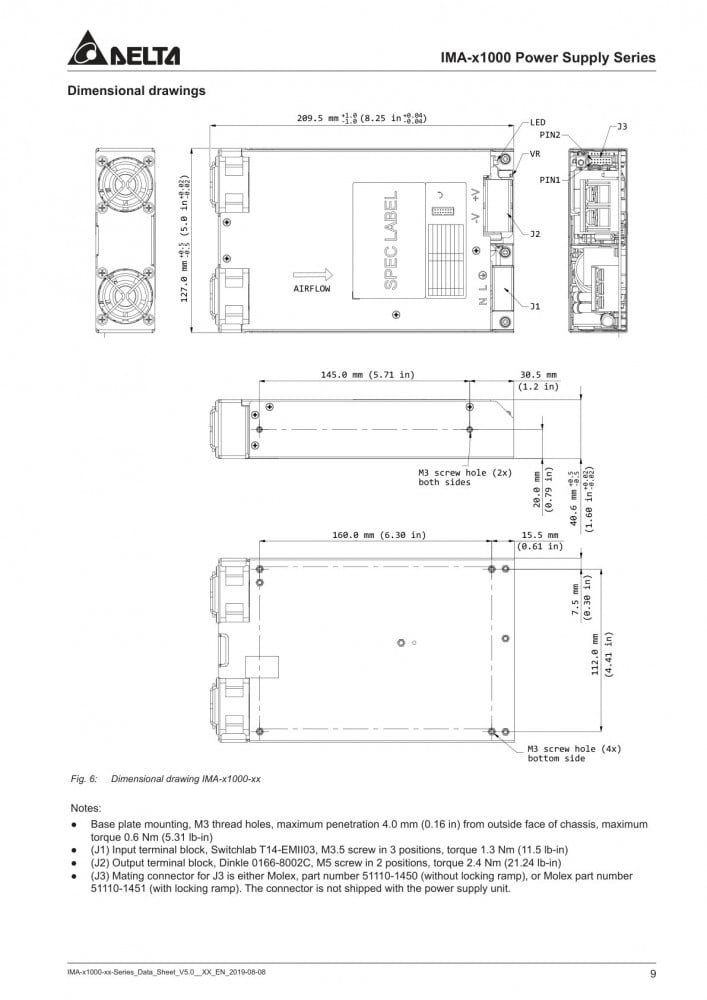 DELTA IMA 1000 W datasheet page 9