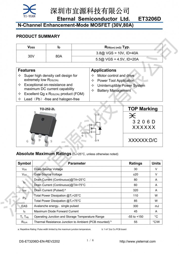 ET3206D datasheet page 1