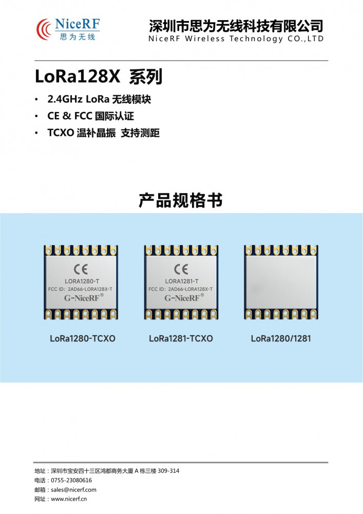 LORA1281-TCXO datasheet page 1