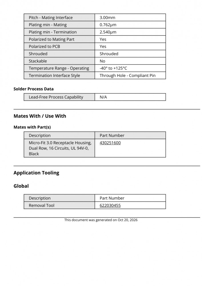 Product document page 4 for MOLEX 449146603