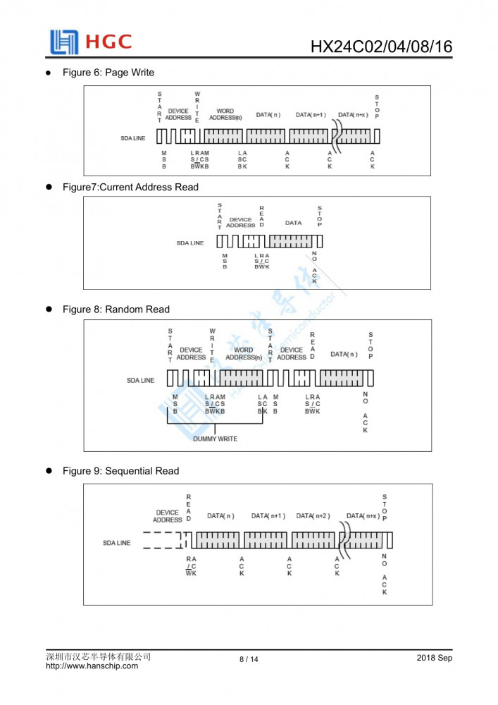HX24C02DRG datasheet page 8