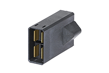 Impact 4 Pair, Right-Angle Power Header, 2 Modules with Right Hold-Down,  Module 1: Blade P1 & P2 Length 6.90mm & Length 5.70mm; Module 2: Blade P1 & P2 Length 6.90mm, Blade B1 & B2 Length 5.70mm;Press-Fit, LCP, Glass  Filled UL