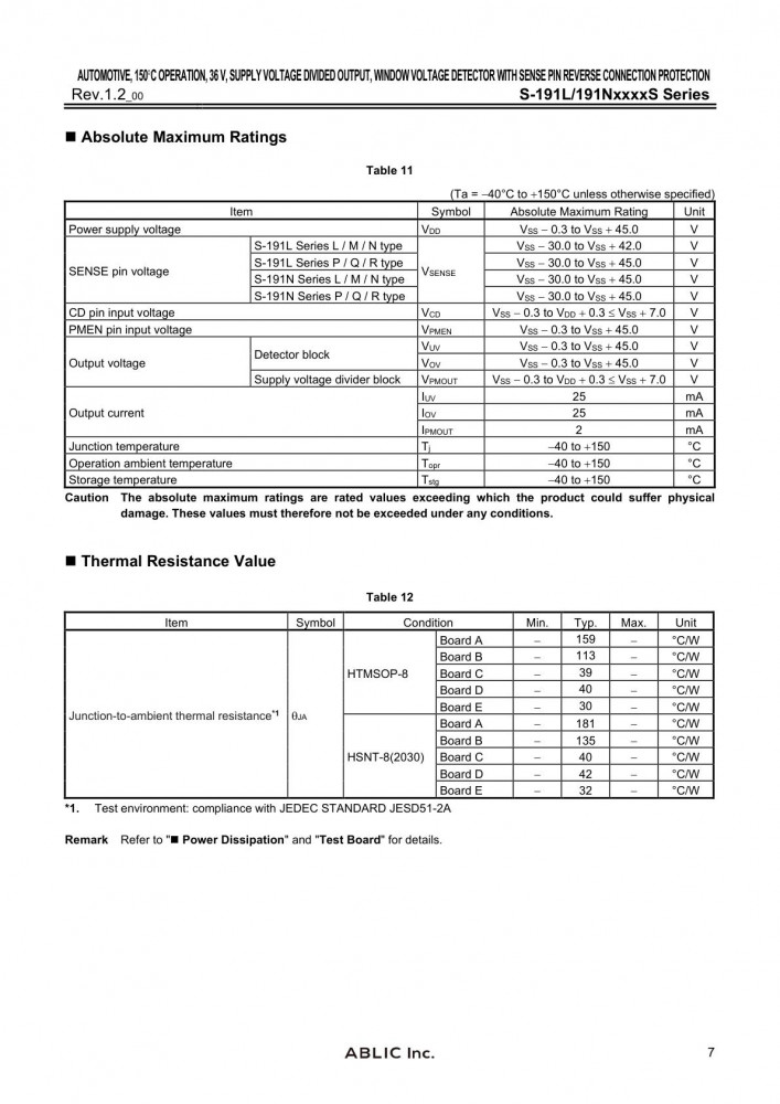 S-191 series datasheet page 7