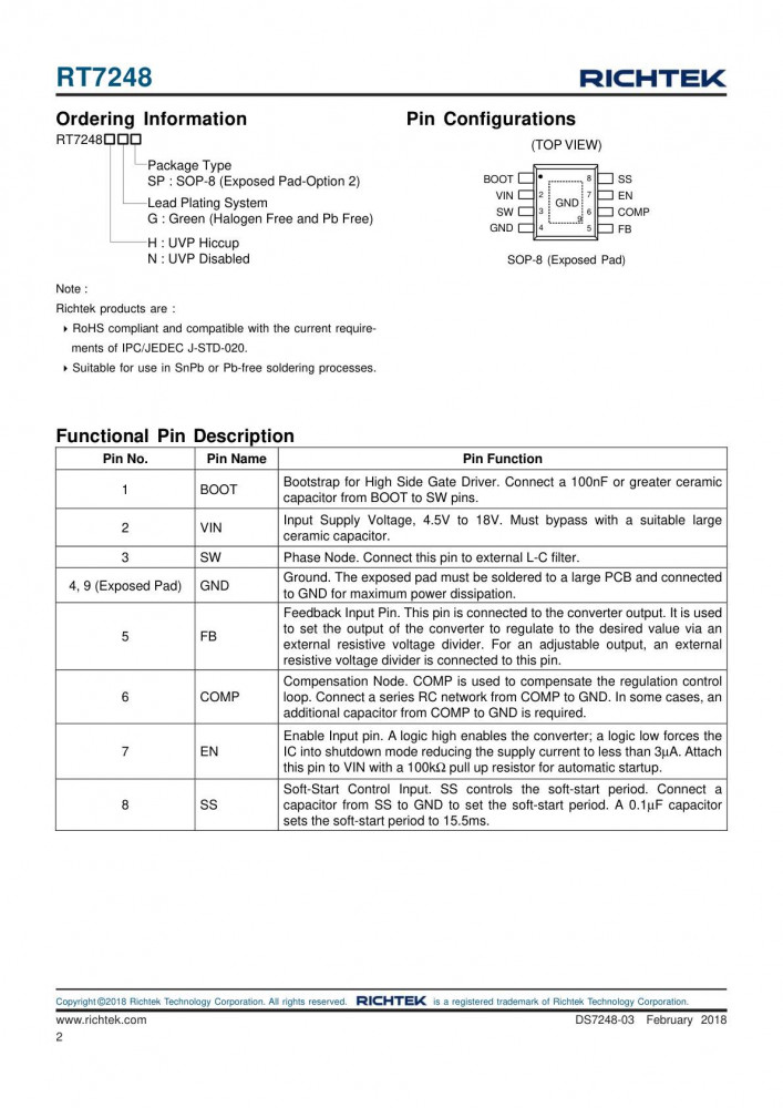 RT7248 technical document, page 2