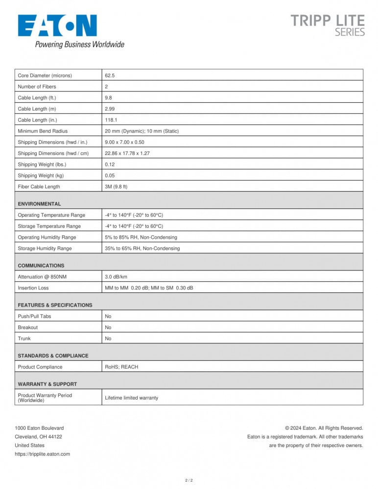 EATON N422-03M technical document page 2