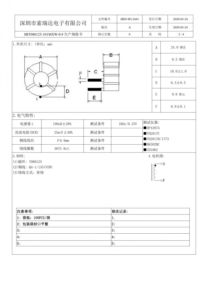SRT080125HW101MB specification page 3