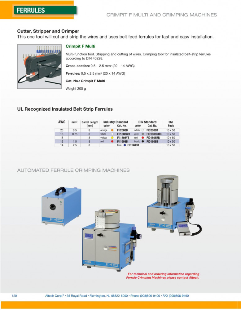Altech ferrule documentation page 7