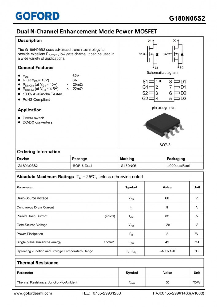 G180N06S2 datasheet page 1