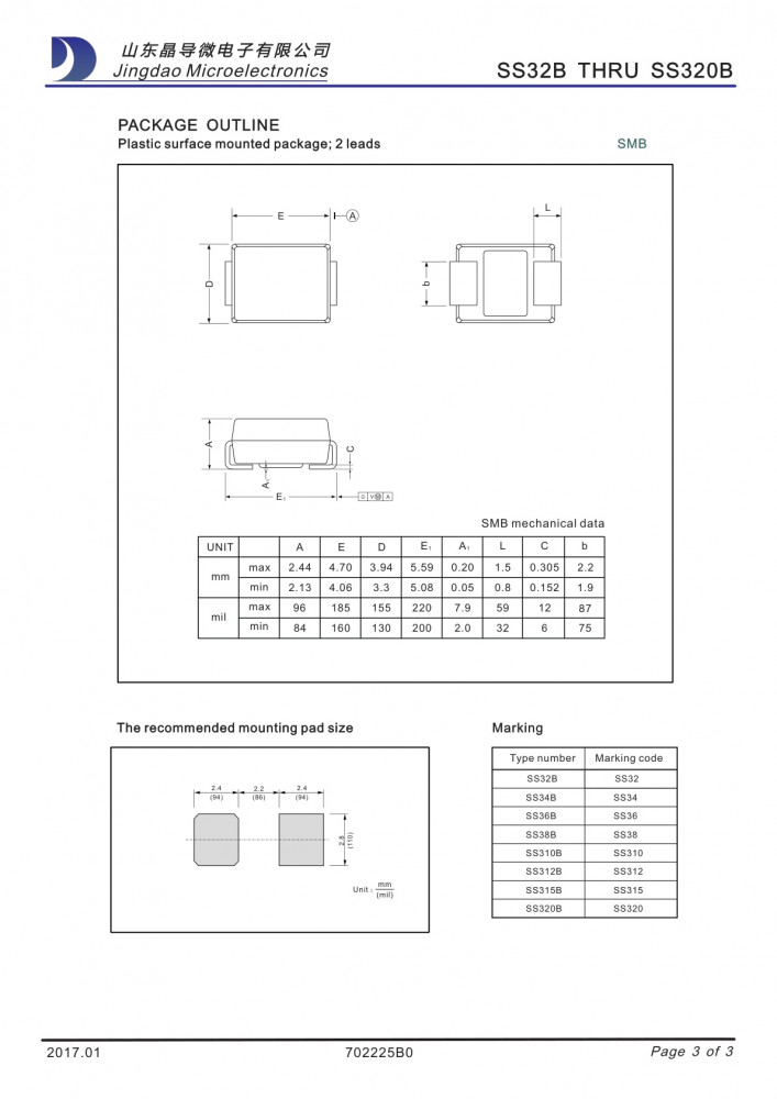 SS320B datasheet page 3