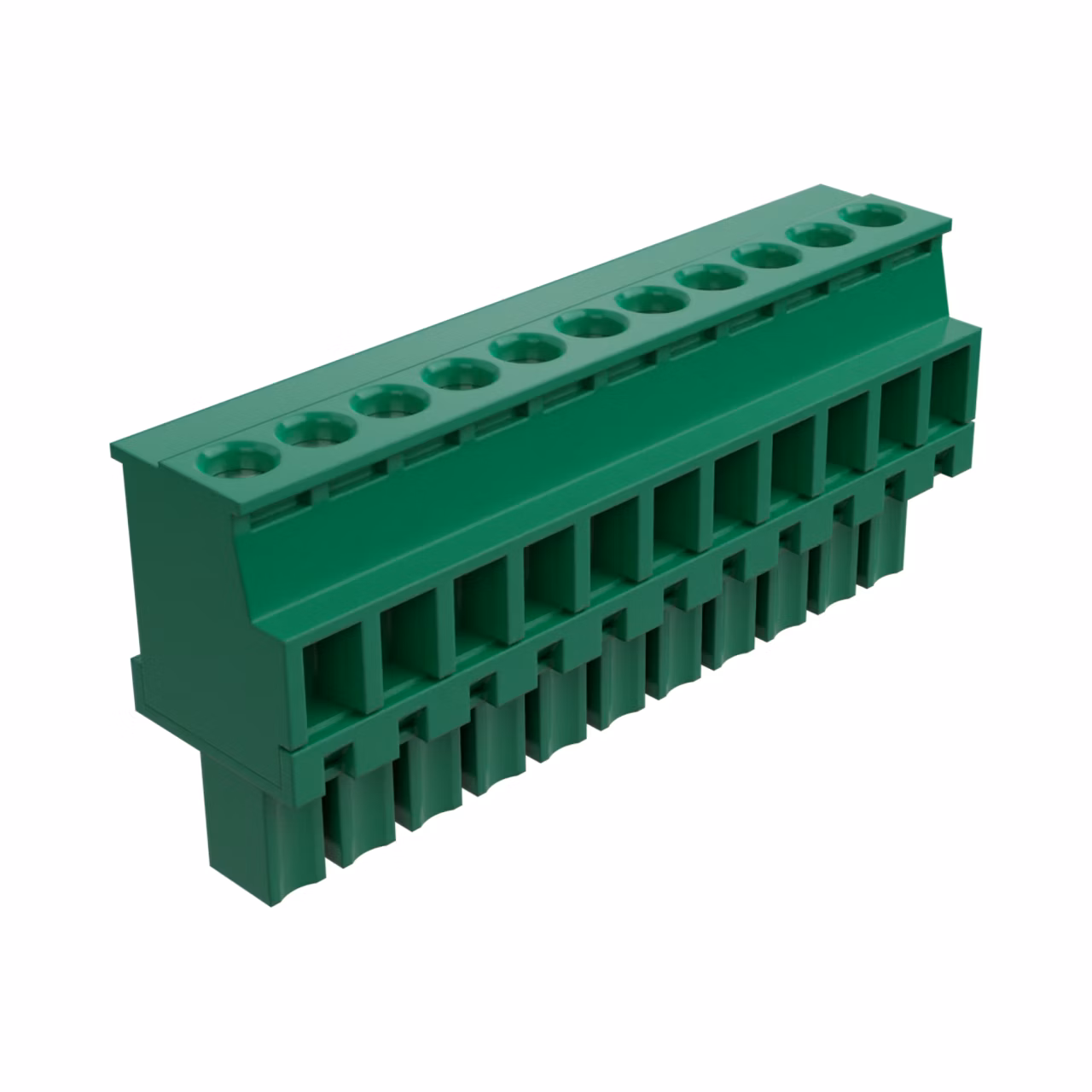 3.81mm Pitch Eurostyle Vertical Plug, Rear Wire Entry, Green Housing, Gold (Au) Plated, 11 Circuits for sale