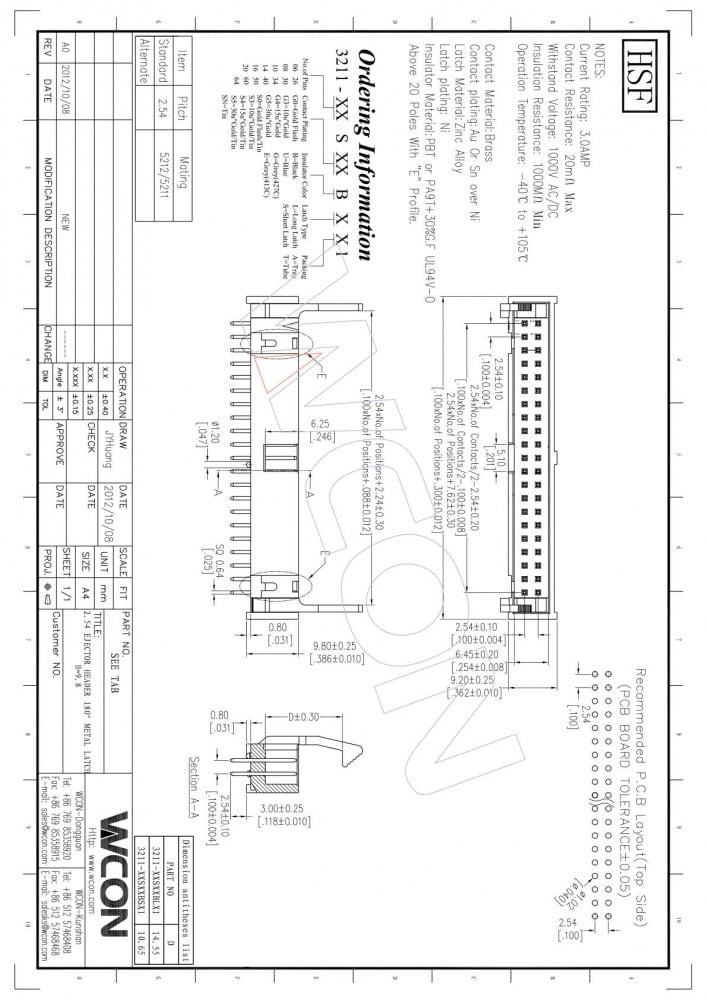 WCON 3211-16SG0BLA1 technical drawing preview