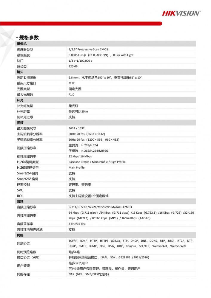 DS-2CD3T67WDP2V2-L datasheet page 2