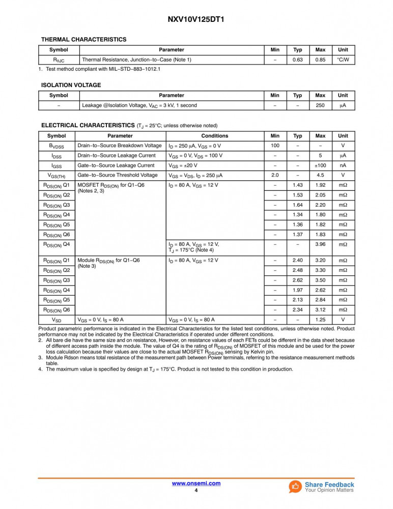 NXV10V125DT1 datasheet page 4