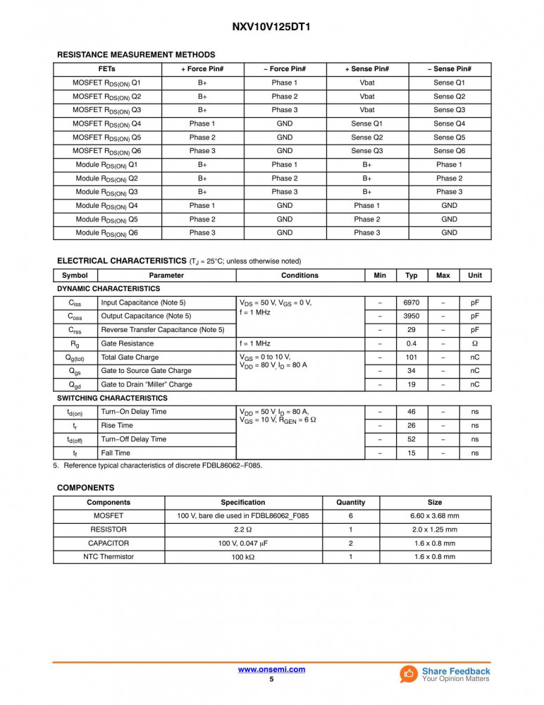 NXV10V125DT1 datasheet page 5
