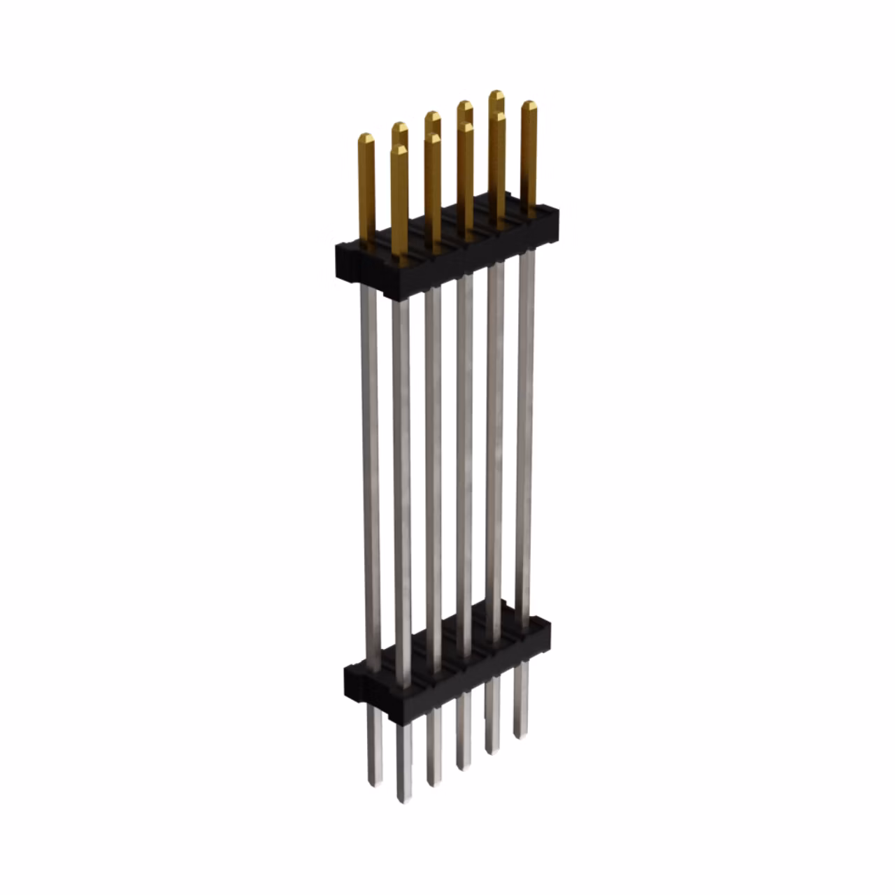 Milli-Grid Header, Dual Row, Dual Body, Through Hole, Vertical, 10 Circuits, 0.38µm Gold (Au) Selective Plating, 22.86mm Stacking Height, Pocket Tray, Lead-Free for sale