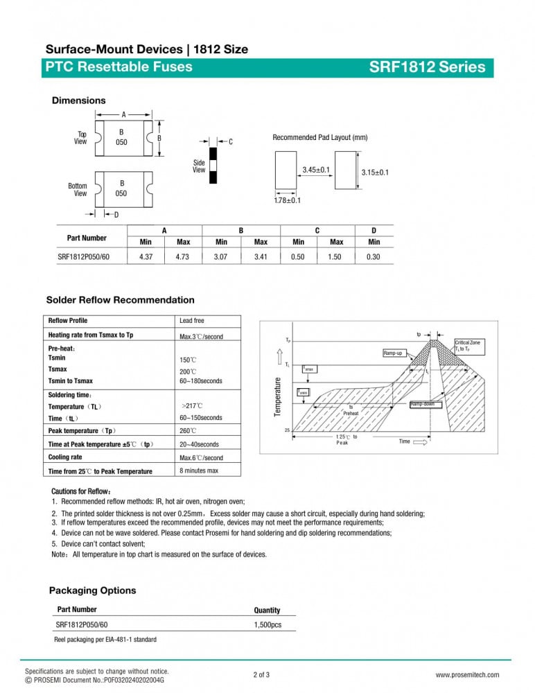 SRF1812P050/60 datasheet page 2