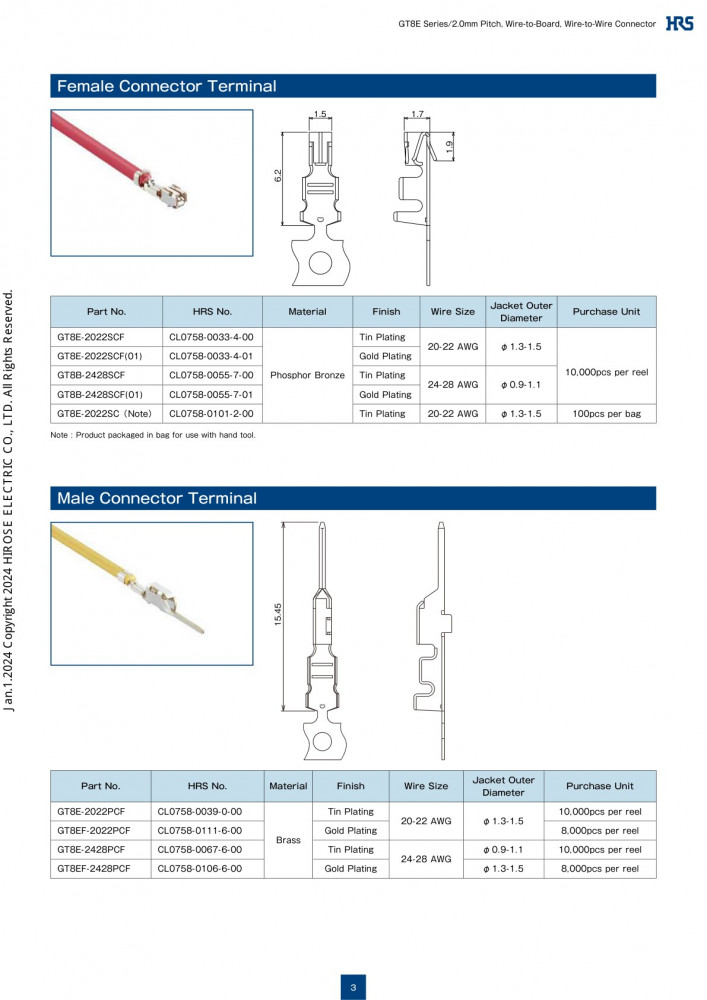 HRS GT8E technical document page 3