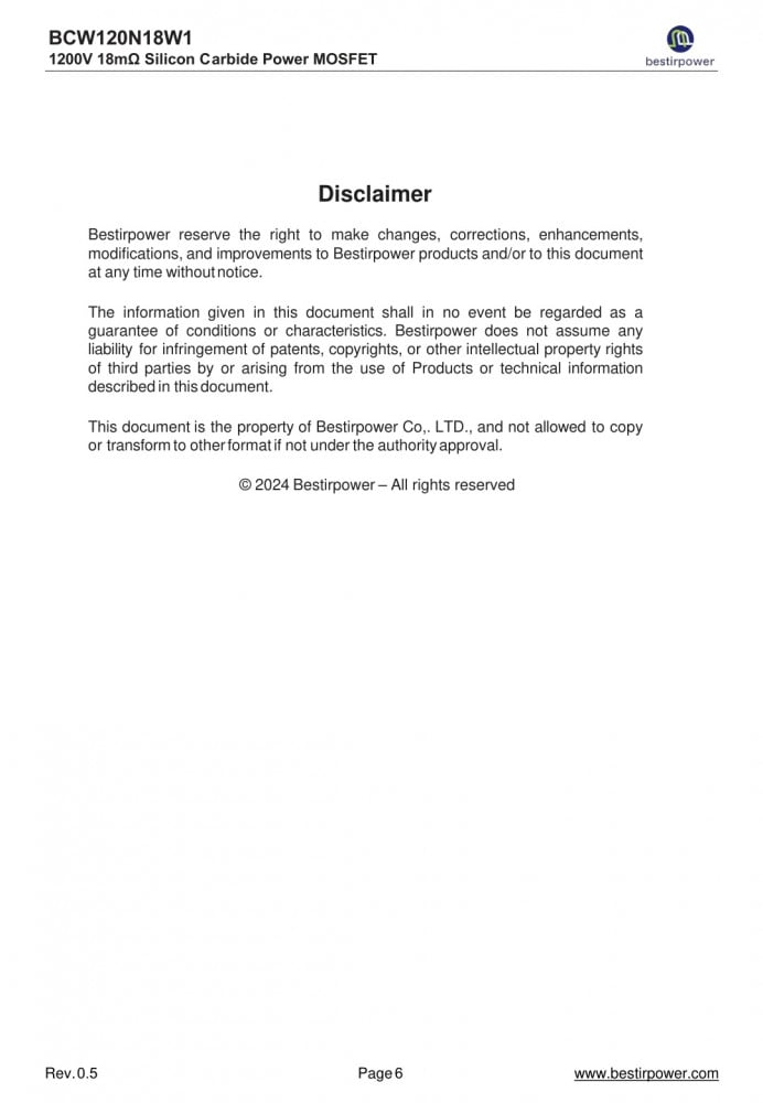 BC018SG12SWSD datasheet page 6