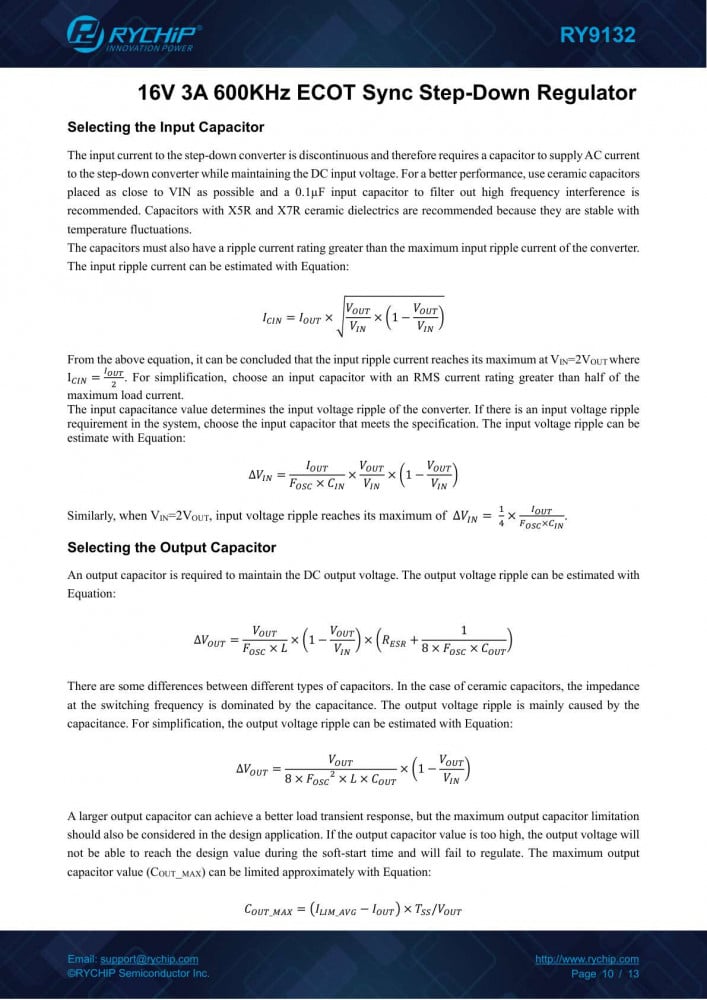 RY9132 datasheet page 10