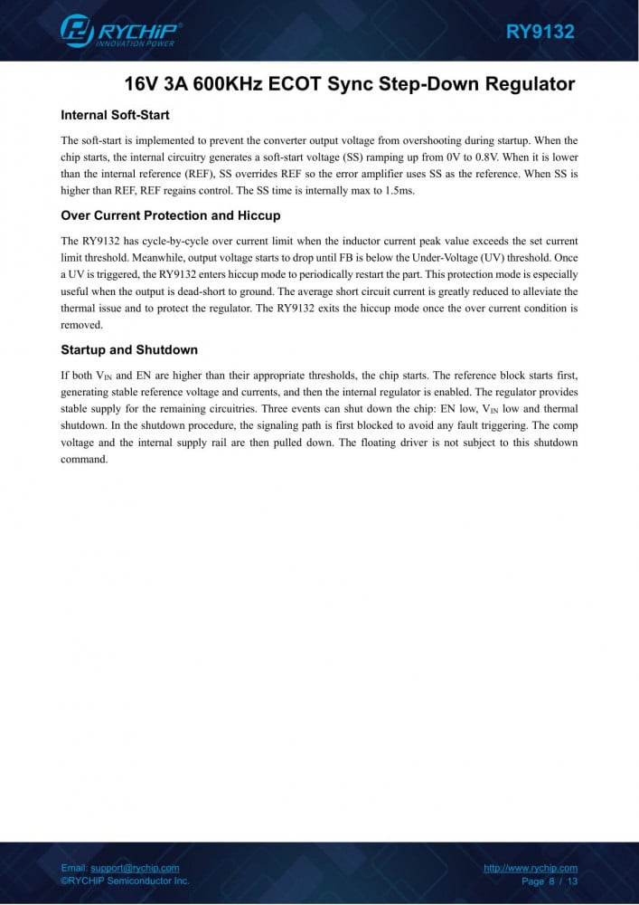 RY9132 datasheet page 8