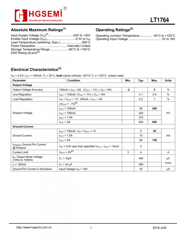 LT1764S/TR datasheet page 3