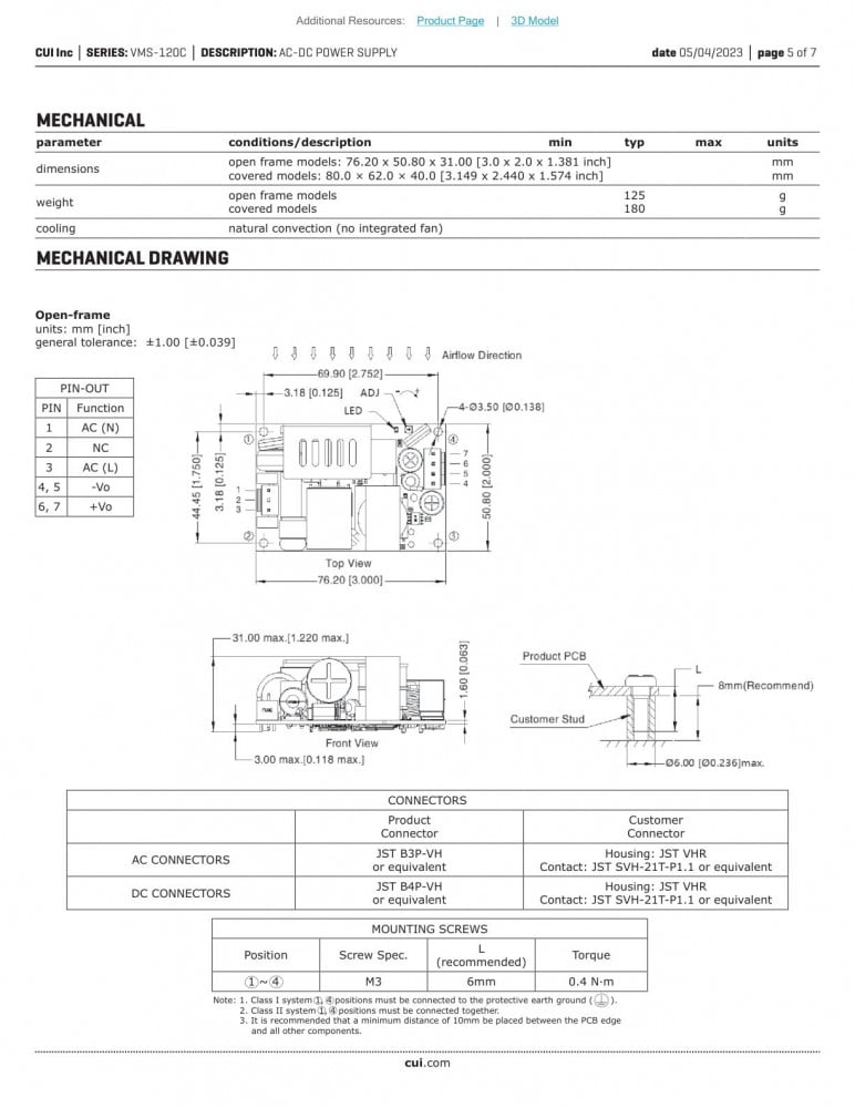 CUI VMS-120C datasheet page 5