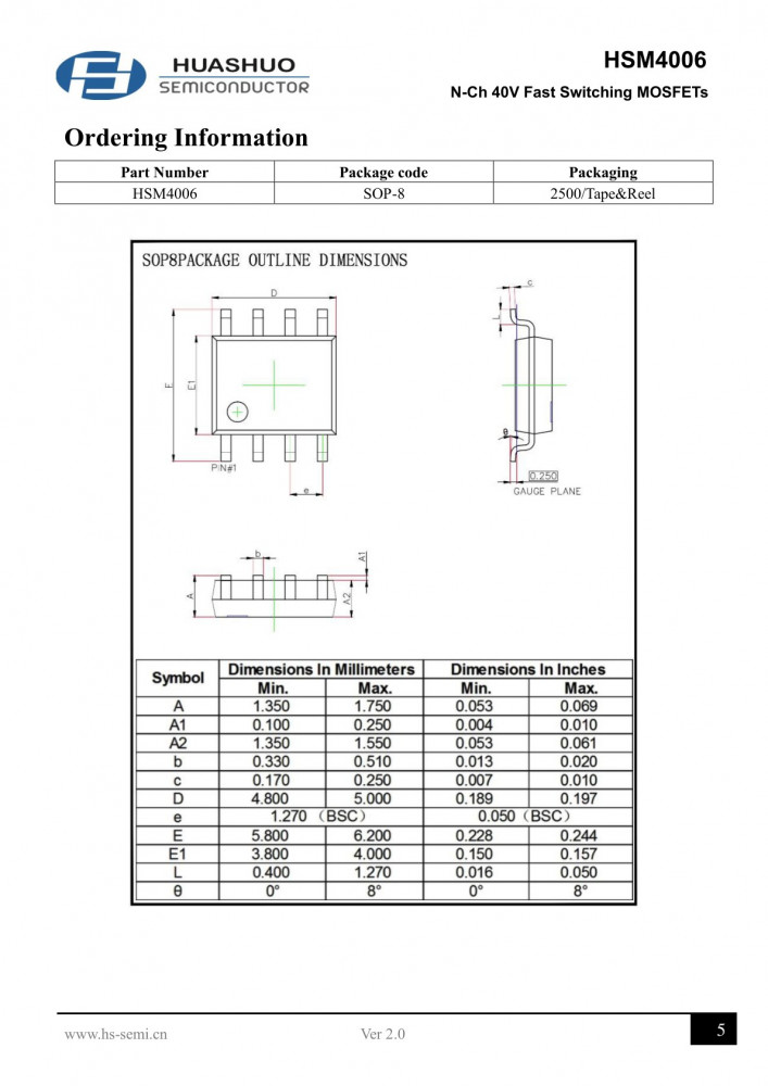 HSM4006 technical document page 5