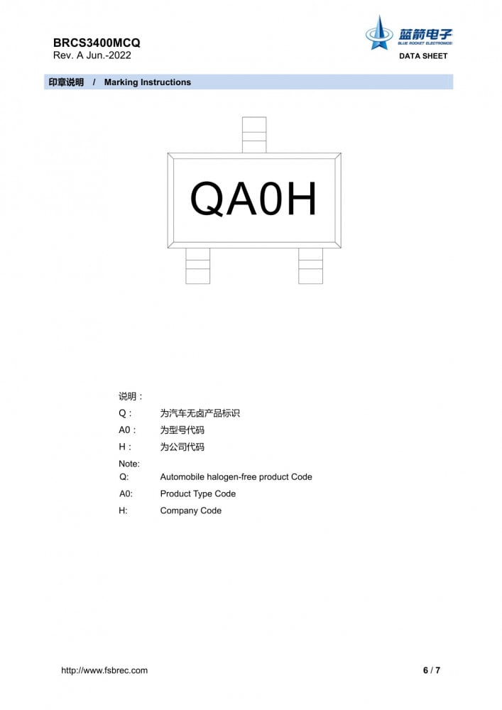 BRCS3400MCQ datasheet page 6