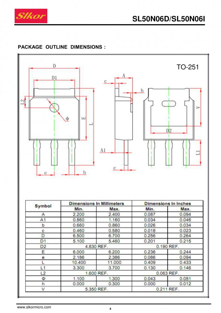 SL50N06D datasheet page 4