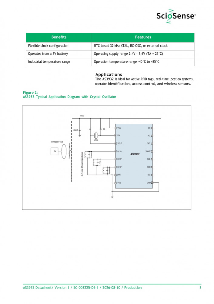 AS3932 document page 3