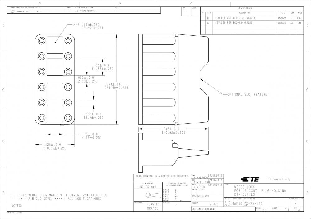 DEUTSCH WM-12S technical document preview