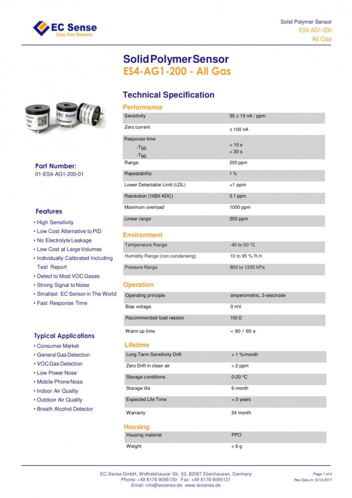 ES4-AG1-200-01 technical document page 1