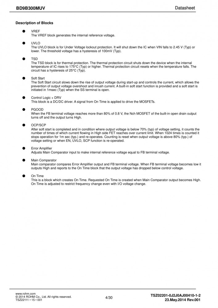 BD9B300MUV-E2 datasheet page 4