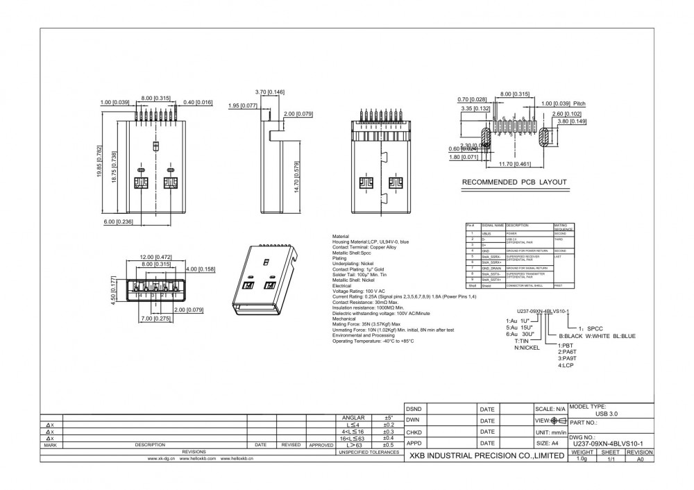 U237-091N-4BLVS10-1 technical drawing page