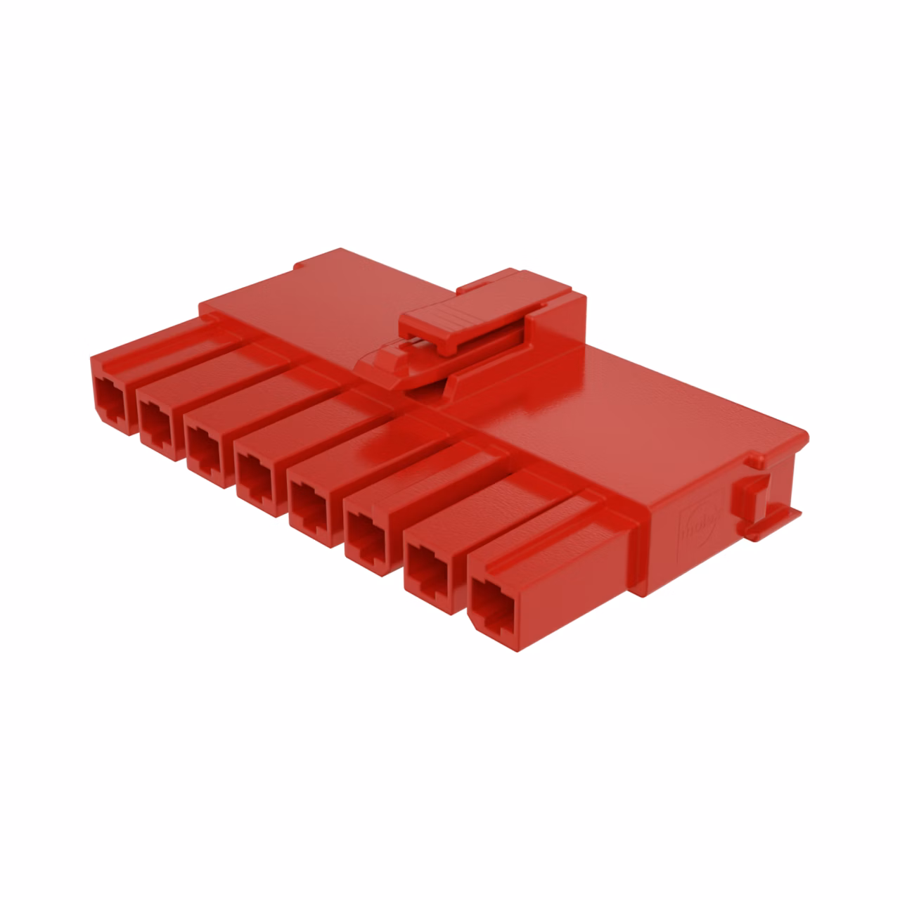 Mega-Fit ColorLock Tangless TPA-Capable Receptacle Housing, Single Row, 8 Circuit, UL 94V-0, Glow-Wire Capable, Red for sale