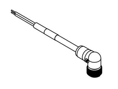 Mini-Change C-Size Double-Ended Cordset, 19 Poles, Male (Straight) to Female (Straight), 22/18 AWG, PUR Cable, 10.0m (32.81') Length