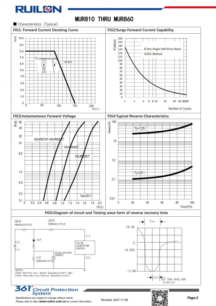 MUR860 datasheet page 2