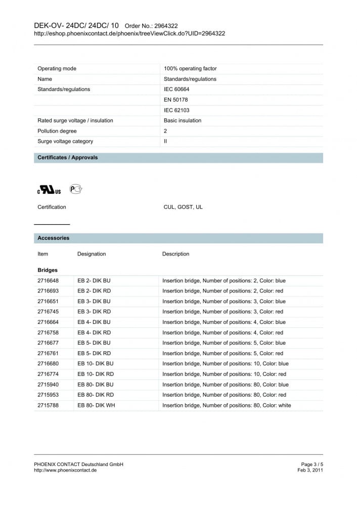 Phoenix Contact 2964322 technical document page 3